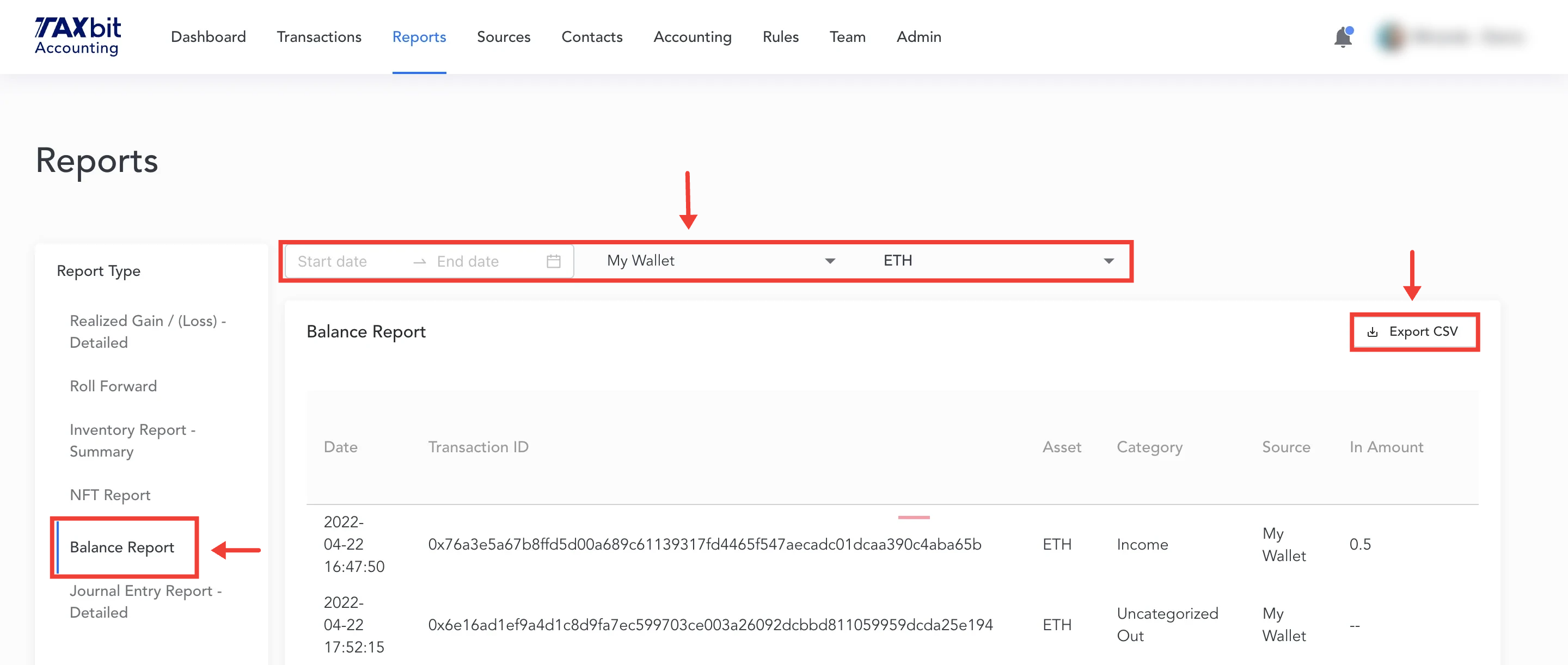Balance Report Overview – Enterprise Support